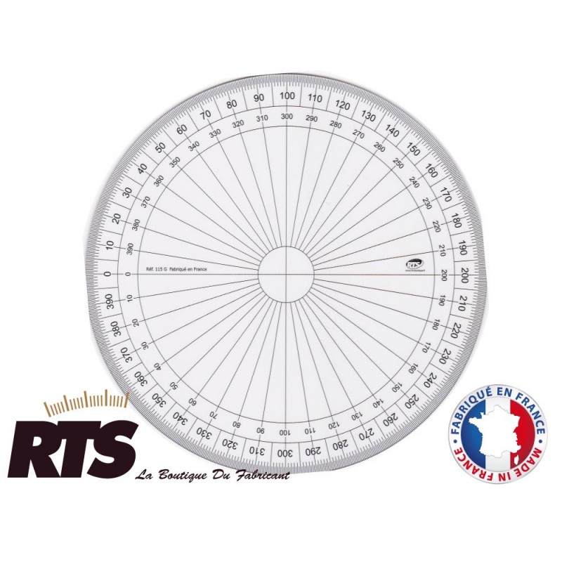 Rapporteur circulaire 15 cm RTS