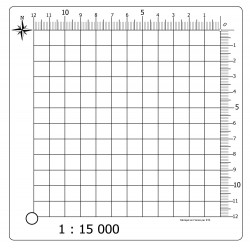 Carré de report de point 1/15000 - Fabriqué en France